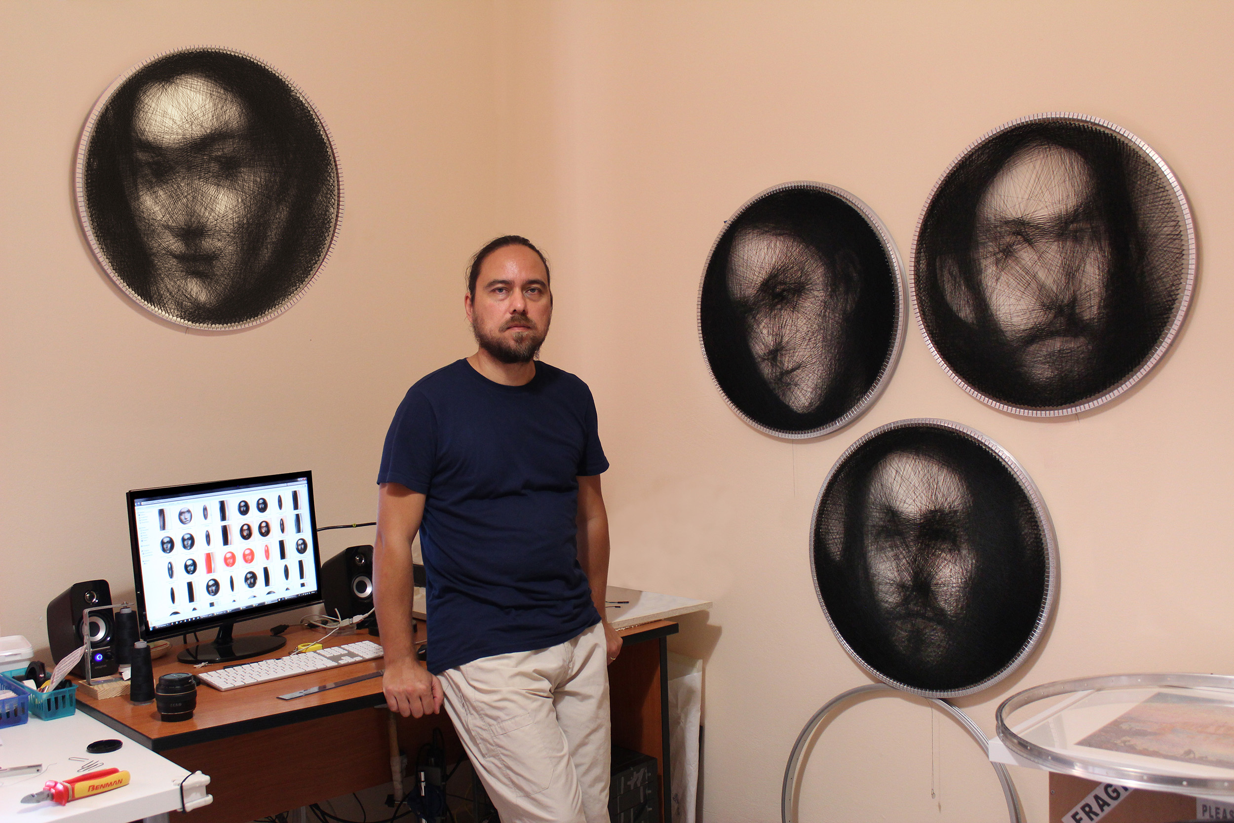 Petros Vrellis' portraits explore the intersection of art and science ...